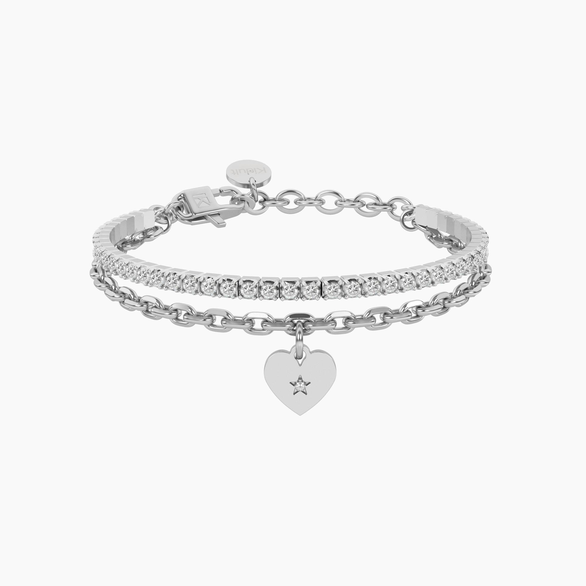 Tennis and Forzatina chain bracelet with heart | Kidult