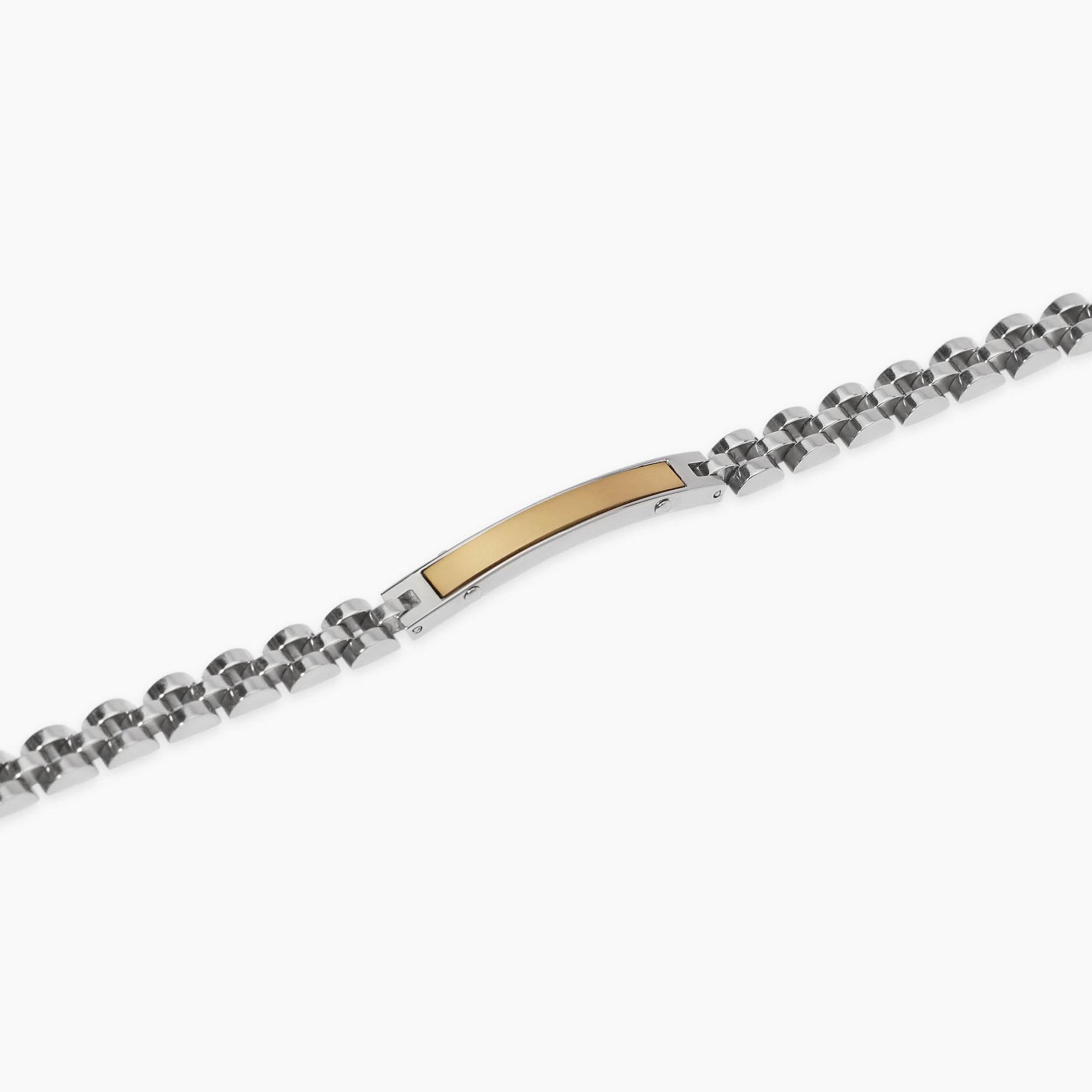 Steel bracelet with yellow PVD plate | Kidult Man